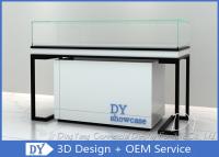 China Durable Metal Wood Jewelry Display Cases With Locks / Acrylic Logo for sale