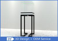 China Simple Glass Jewellery Shop Cabinets / Jewelry Display Cabinets Cream Coating Color for sale