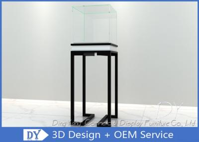 China Simple Glass Jewellery Shop Cabinets / Jewelry Display Cabinets Cream Coating Color for sale