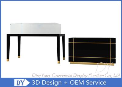 China Elegant Jewellery Shop Showcase Display Matte Black Lacquer Finished for sale