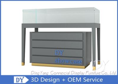 China Full - Assambly Jewelry Showcase Displays Matte Gray Lacquer Finished for sale