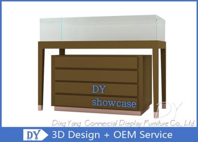 China Wood Jewelry Store Pedestal Showcase / Jewelry Counter Fixture for sale