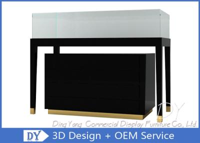 China Lxury Wood Black Jewelry Shop Counters / Jewelry Store Showcase for sale