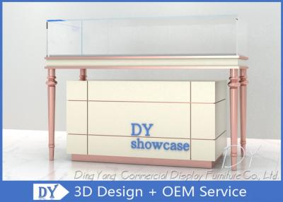 China Custom Cream - Colored Jewelry Showcase Display / Jewelry Store Fixtures for sale