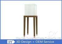 China Free Standing Glass Jewelry Display Case With Wood + Glass + Led Lights for sale