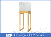 China S / S Glass Jewelry Display Case / Free Standing Jewelry Tower Showcase for sale