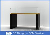 China Black Jewellers Display Case / Glass Jewellery Showcase Cabinet for sale