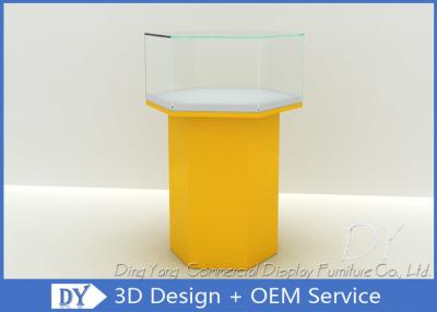 China Yellow Cabinets Jewellery Display Showcase / Jewelry Display Cases for sale