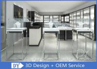 China Pre - Assemble Structure Wood Jewelry Glass Display Cabinet 600 X 600 X 1300MM for sale