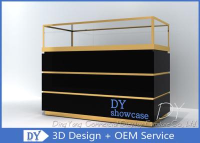 China Custom Jewelry Showcases With Large Storage In Black Painting for sale