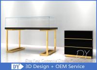 China Custom Commercial Mirror Gold Jewelry Display Case With Cabinet for sale