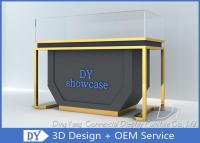 China 1200 X 550 X 950 Wooden Beige Jewelry Store Showcases With Light for sale