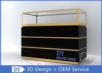 China Large Storage Jewellery Shop Display Counters Wooden Black Lacquer for sale