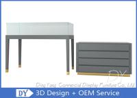 China Wood Jewelry Store Pedestal Showcase / Jewelry Counter Fixture for sale