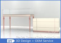 China Pretty Beige Glass Jewellery Counter / Jewellery Display Showcases for sale