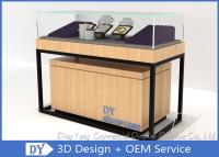 China Luxury Veneer Stain Steel Jewelry Store Showcases With Large Storage for sale