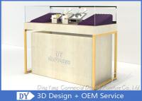 China Quarter Vision Jewellery Shop Display Counter With LED Pole Lights for sale