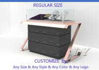 China Smart Fashionable Glass Jewelry Store Counter With Wood Storage 1200 X 550 X 950MM for sale