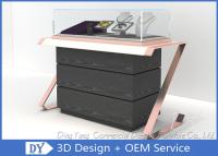 China Smart Fashionable Glass Jewelry Store Counter With Wood Storage 1200 X 550 X 950MM for sale