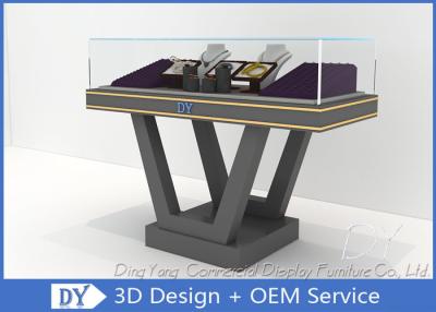 China Beautiful Firm Structure Wooden Jewelry Display Cases With Lock / Jewelry Store Counter for sale
