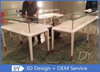 China Simple Inexpensive Jewellery Shop Display Counters With Wooden + Glass + Lights for sale