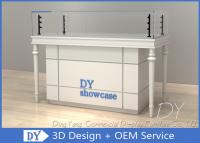 China Modern Wooden Glossy White Jewellery Showroom Counter With Cabinet for sale