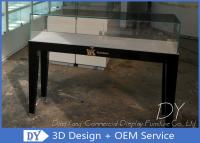 China Simple Wood Glass Jewellery Display Counter For Exhibition With Customized Logo for sale