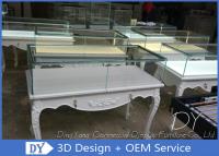 China 3D Design Wood Glass Jewelry Display Showcase With Lock Size 1200X550X950MM for sale