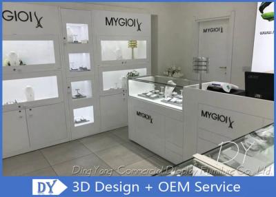 China Cutom Attractive Jewelry Wall Display Cases / Retail Jewellery Display Cabinet for sale