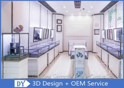 China Stain Steel MDF Store Jewelry Display Cases With Storage Cabinet for sale