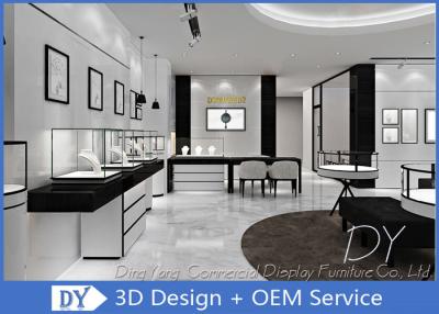 China Durable Simple Black Jewellery Shop Counter / Jewelry Showcase Furniture for sale