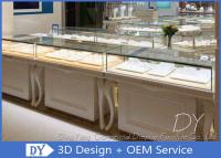 China Modern Custom Wooden Lockable Jewelry Display Cases For Retail Shop for sale