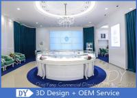 China Electroplating Surface Jewelry Showcase Display / Round Jewelry Display Cases for sale