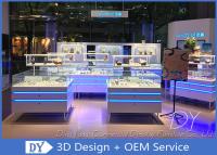 China OEM Unique Jewelry Showcase Display Spray Painting / Jewelry Store Display Cases for sale