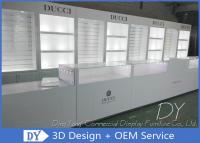 China Shining White Store Jewelry Display Cases , OEM Design Jewellery Shop Counter for sale