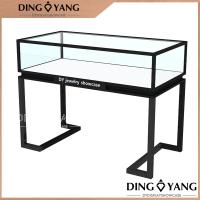 China Brush Gold Shinning White Wood Showcase For Jewelry Custom Service Design for sale