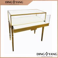 China High End Brush Bronze Stain Steel Jewelry Showcase Display 1200X550X950MM for sale
