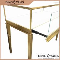 China High End Brush Bronze Stain Steel Jewelry Showcase Display 1200X550X950MM for sale