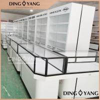 China Durable Jewelry Showcase Display / White Wooden Glass Jewelry Display Case for sale