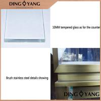 China OEM Rectangle Stain Steel Jewelry Showcase Display for sale