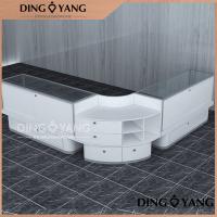 China 2 Tier Glass Wood  Sliding Door Jewellery Counter Display for sale