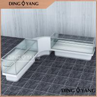 China 2 Tier Glass Wood  Sliding Door Jewellery Counter Display for sale
