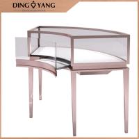 China Rose Gold Large Circular Jewelry Showcase Display for sale