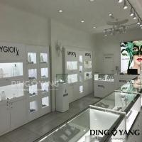 China Off Standard Cutom MDF Glass Countertop Jewelry Display Cases for sale