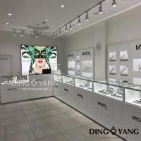 China Off Standard Cutom MDF Glass Countertop Jewelry Display Cases for sale