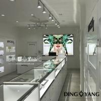China Off Standard Cutom MDF Glass Countertop Jewelry Display Cases for sale