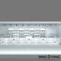 China Showroom Glossy White Jewellery Shop Display Counters for sale