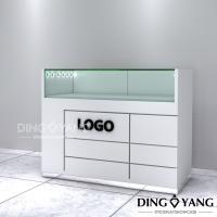 China Showroom Glossy White Jewellery Shop Display Counters for sale