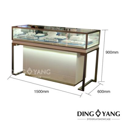 China Lighting OEM Streamline Jewellery Display Cabinet for sale