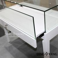 China Glossy White OEM Lockable Jewellery Shop Display Counters for sale